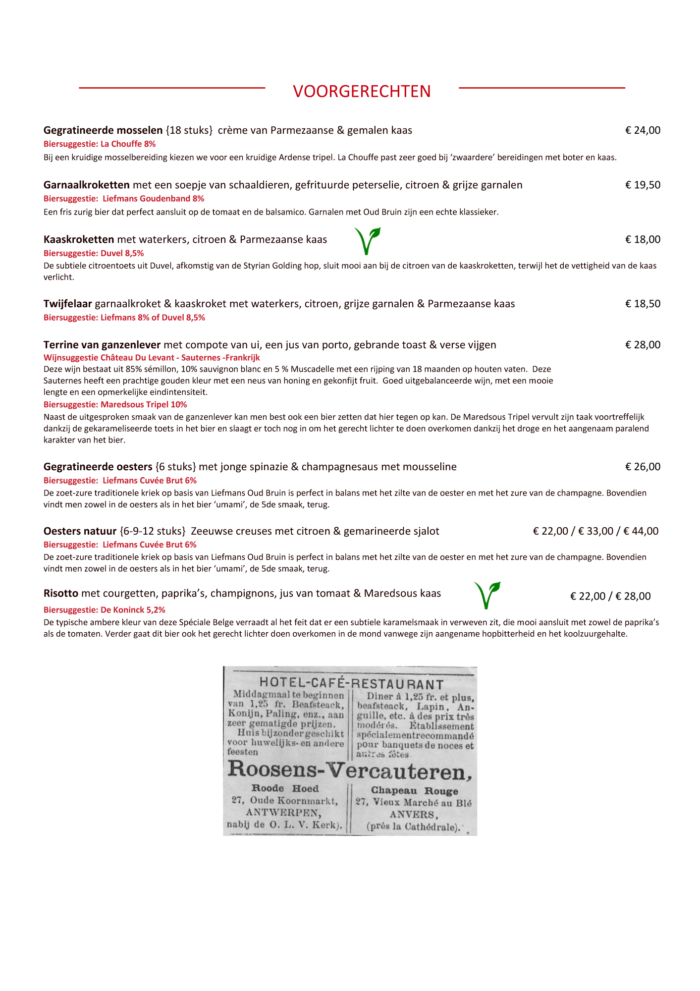 eten | Grand café De Rooden Hoed - Antwerpen